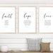Faith Hope Love Christian Bible Verse Set of 3 Prints PHYSICAL PRINTS ...