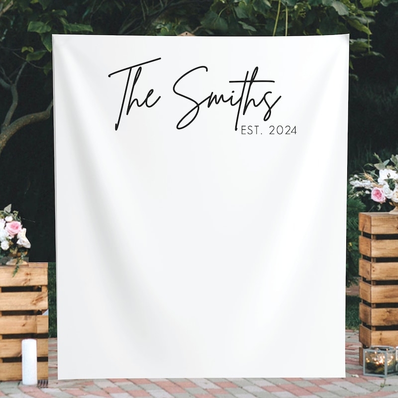 Wedding Name Backdrop - Etsy
