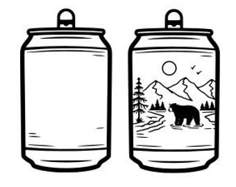 Beer Can Bear Svg - Etsy