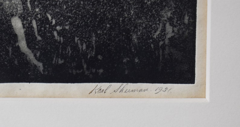 Karl Sherman Signed Limited Edition Etching Aquatint-girl & Fawns "snow White" Scene 1931 - Etsy