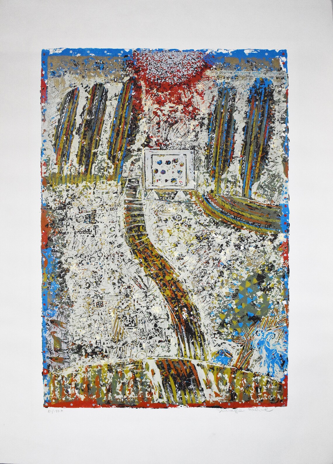 Shraga Weil Pencil Signed Israeli Silkscreen-metallic Finish-biblical ...