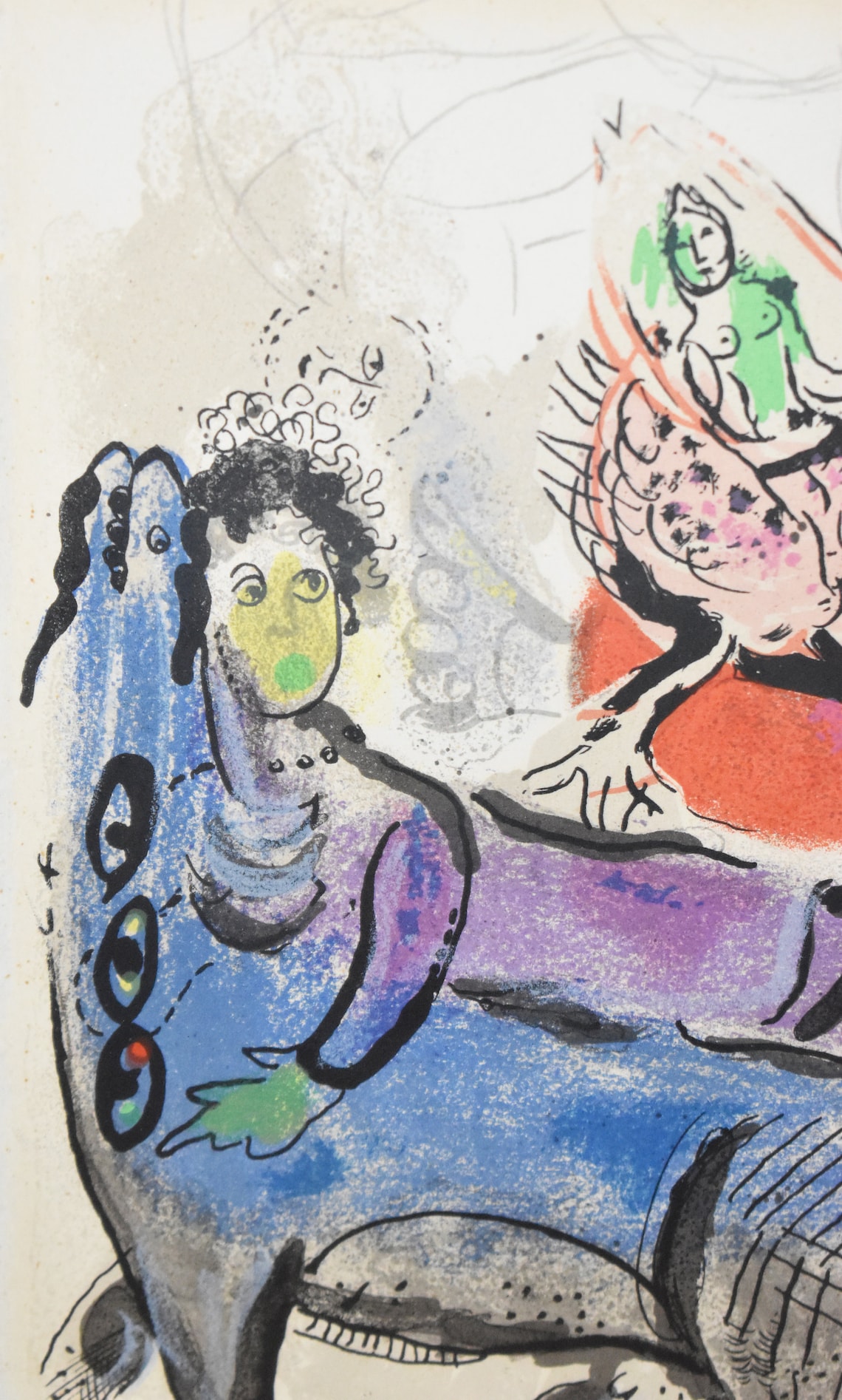 Marc Chagall Limited Edition Mourlot Color Lithograph-the Blue Cow ...