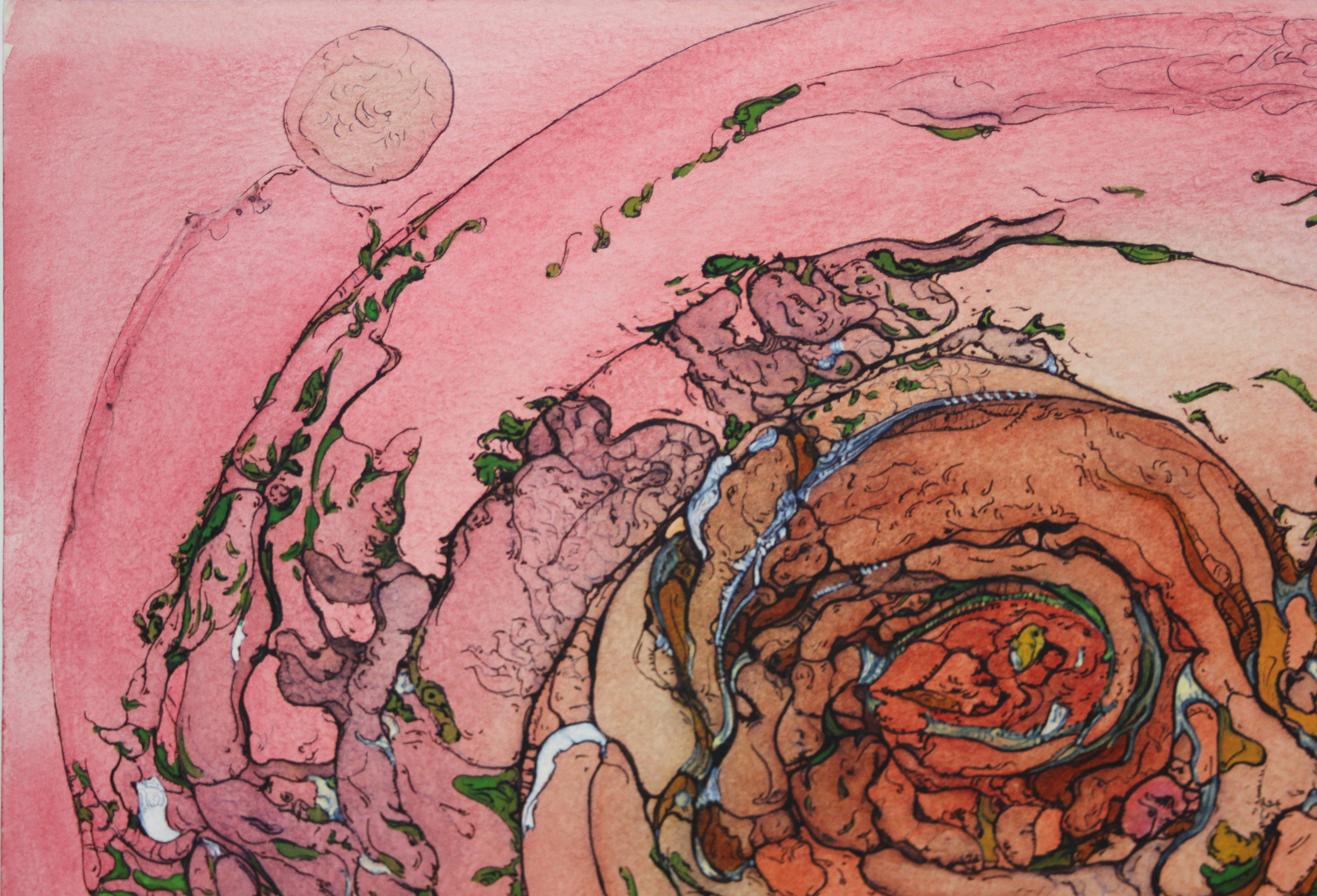 Mohamed Raiss El Fenni Signed Original Moroccan Surreal/abstract ...