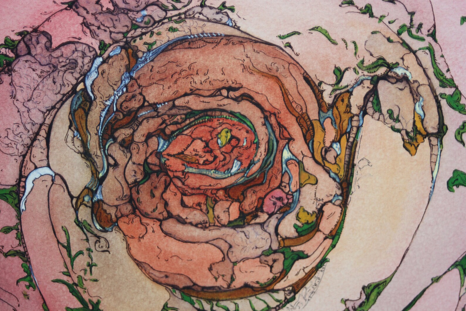 Mohamed Raiss El Fenni Signed Original Moroccan Surreal/abstract ...