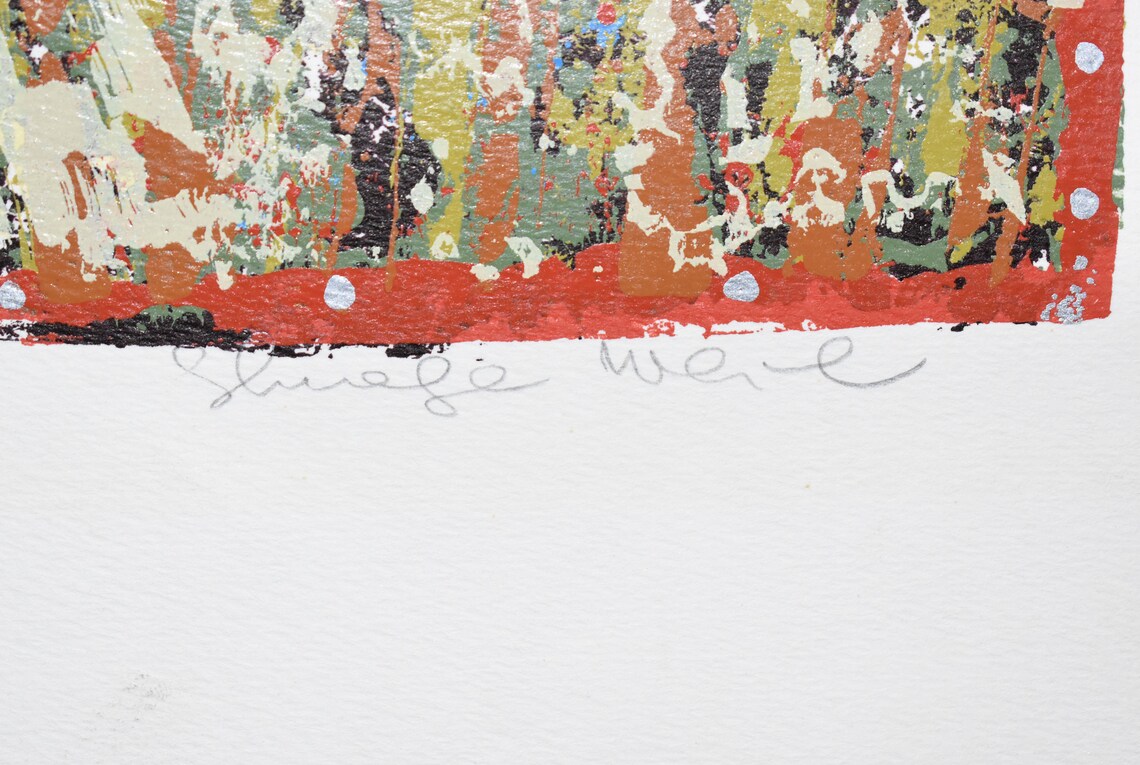 Shraga Weil Pencil Signed Israeli Silkscreen-metallic Finish-biblical ...