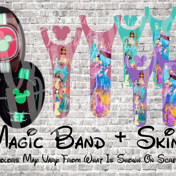 Princess Magic Band Skins - Etsy