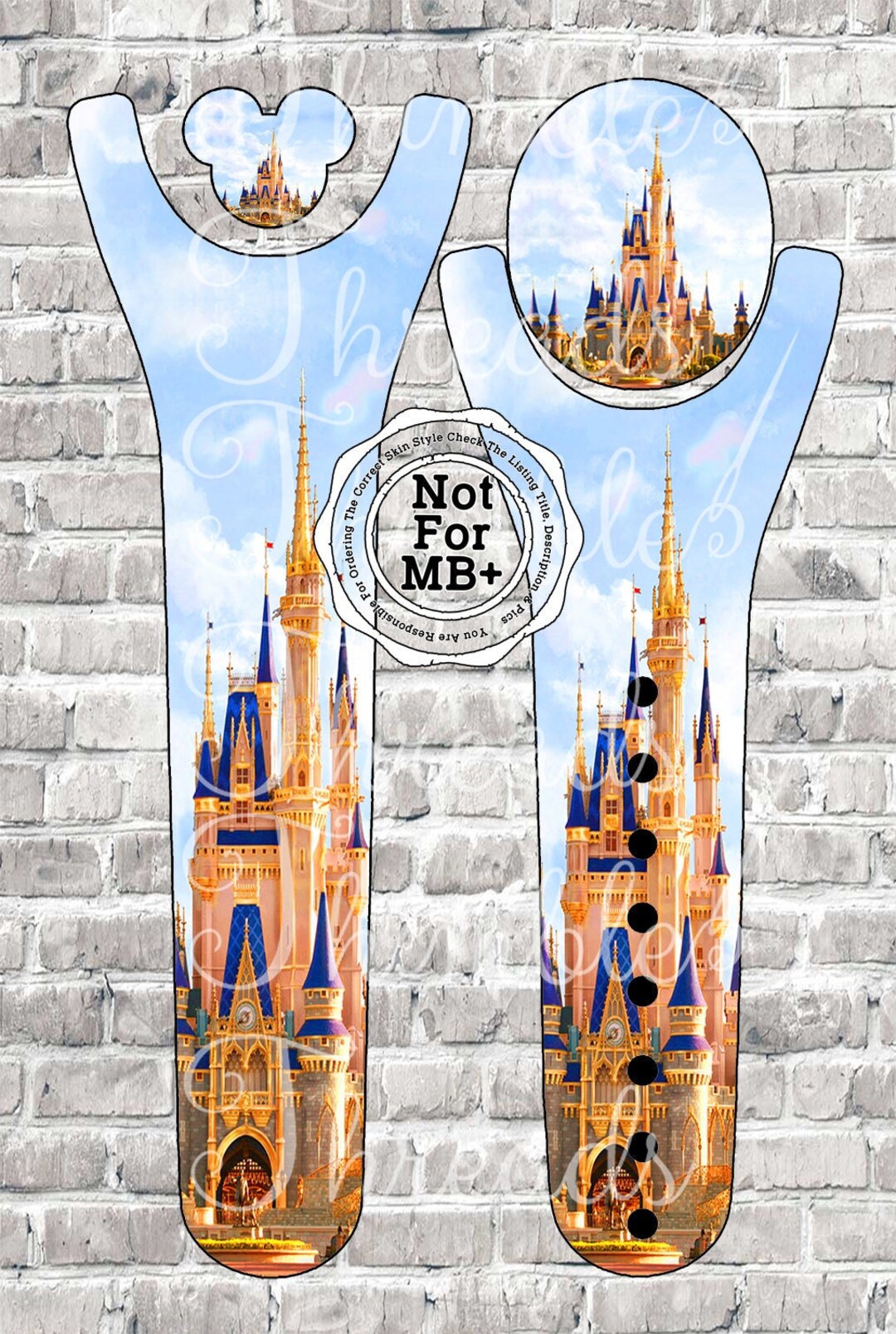 NOT for MB Gilded Castle Magic Band 2.0 Decal Skin Choose: Mouse Head ...