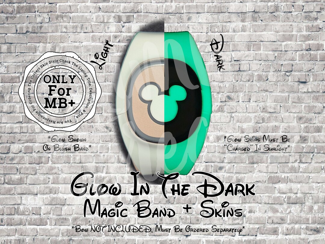 Glow in the Dark Magic Band + Decal Skin | Only Fits MB+ | 3 Piece ...