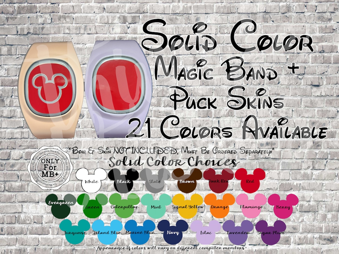 Solid Color Magic Band + Puck Decal Skin |only Fits MB+ |only Puck |21 ...