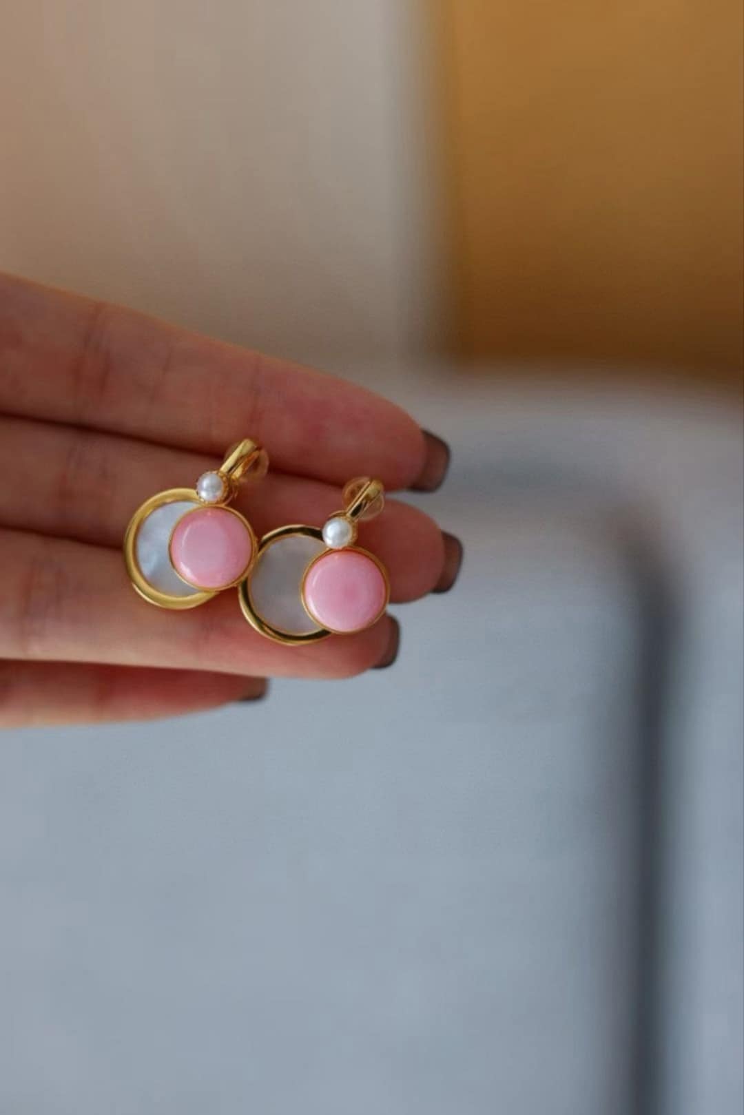 Queen Conch Pearl Earrings, 925 Sterling Silver With Mother of Pearl ...