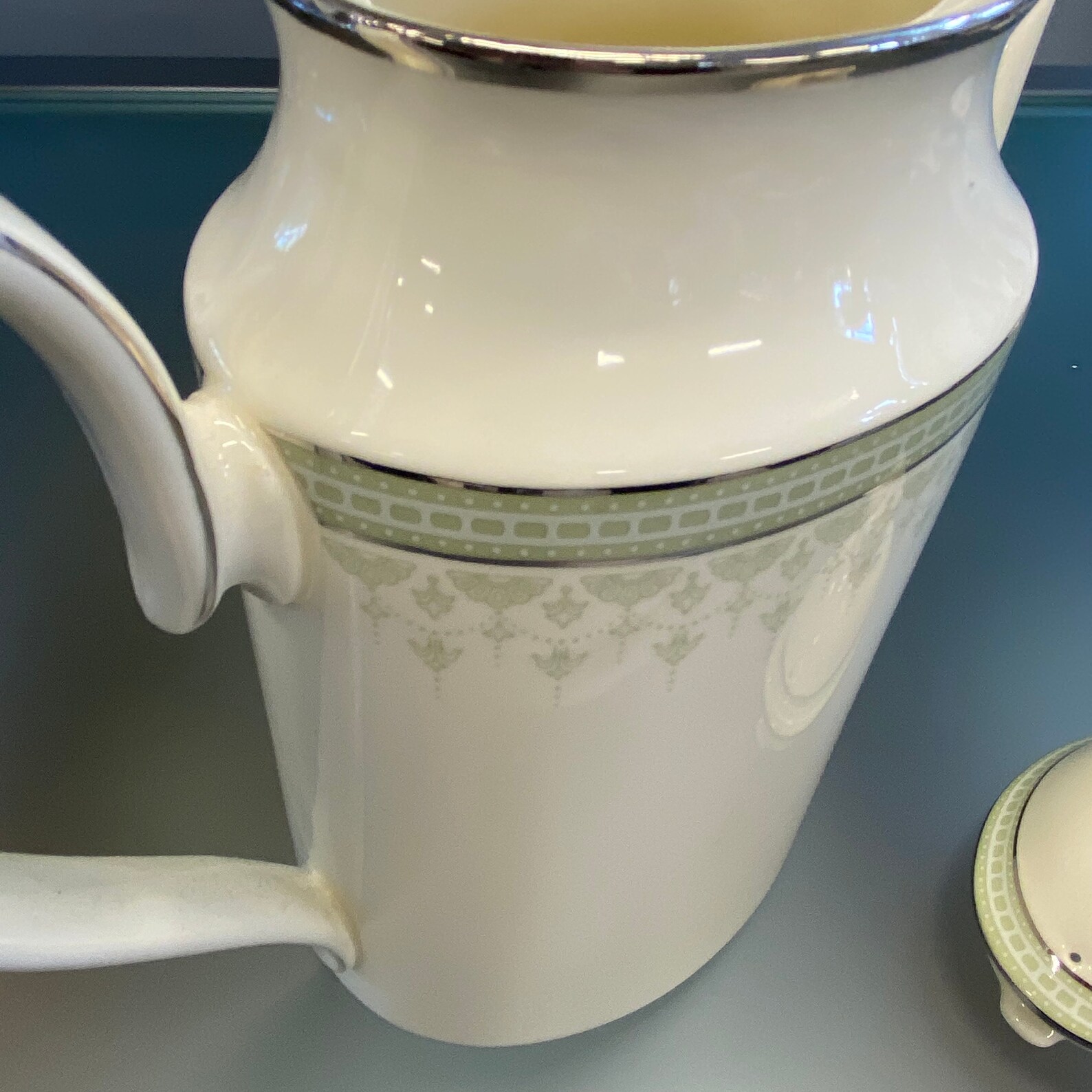 Minton Portland Pattern Coffee Pot & Lid Minton Fine Bone China Pale ...