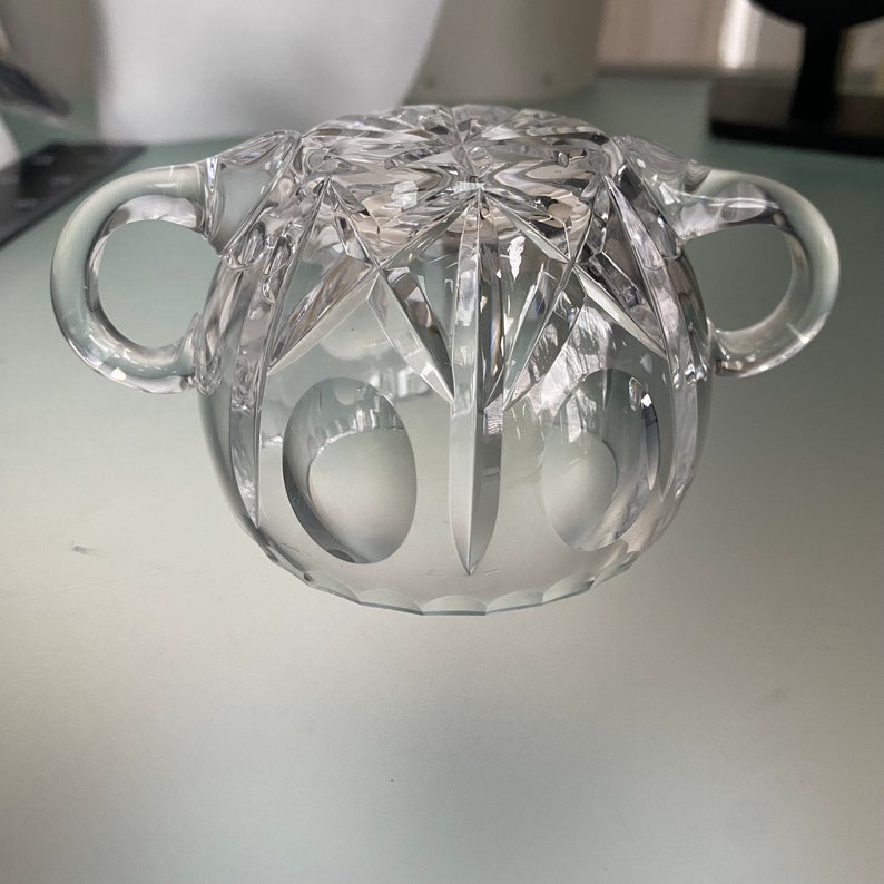Vintage Sears Blown Glass Sugar Bowl: Cross and Olive Design, Made in ...
