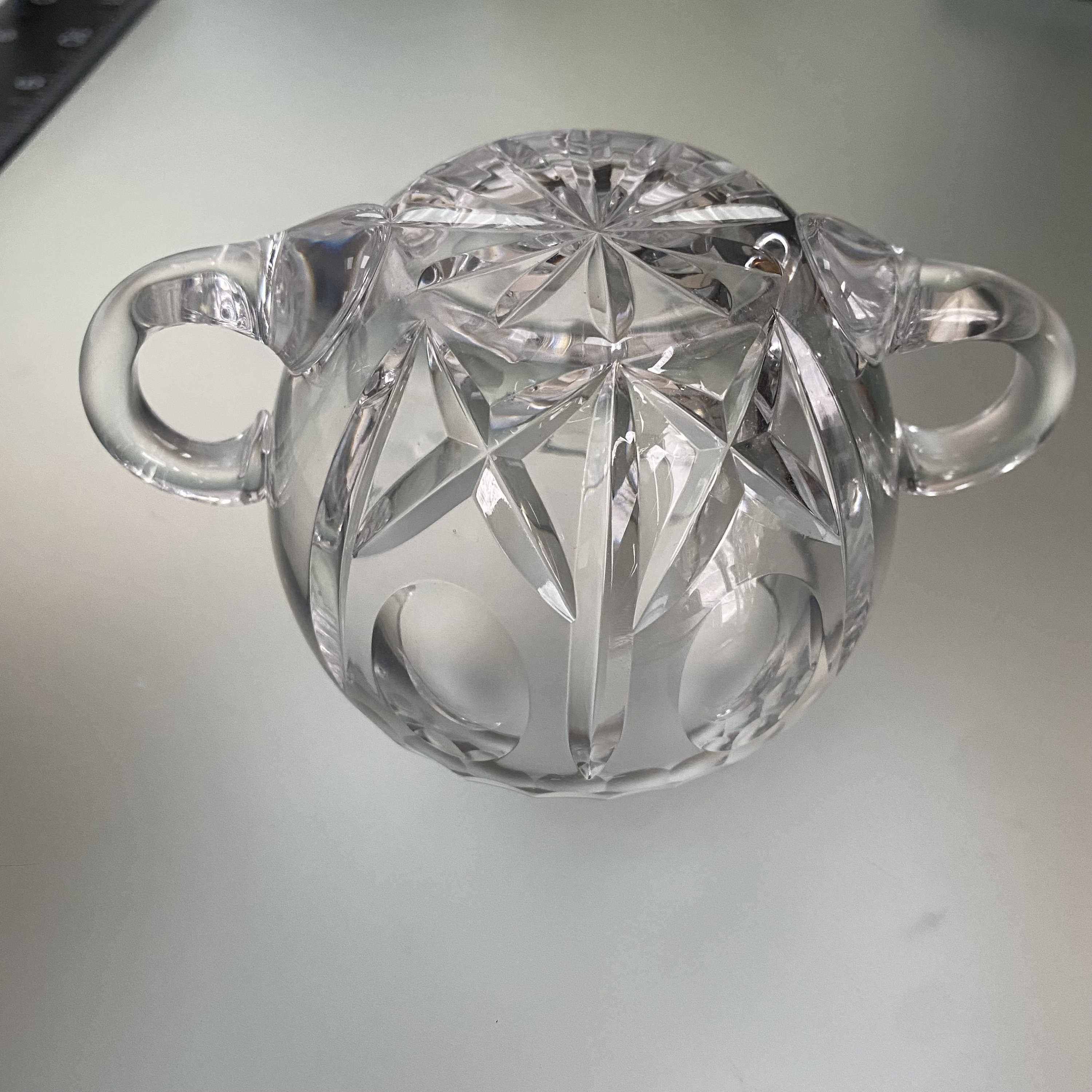 Vintage Sears Blown Glass Sugar Bowl: Cross and Olive Design, Made in ...