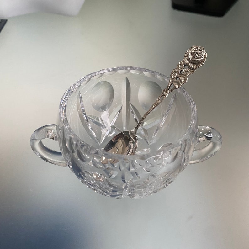 Vintage Sears Blown Glass Sugar Bowl: Cross and Olive Design, Made in ...