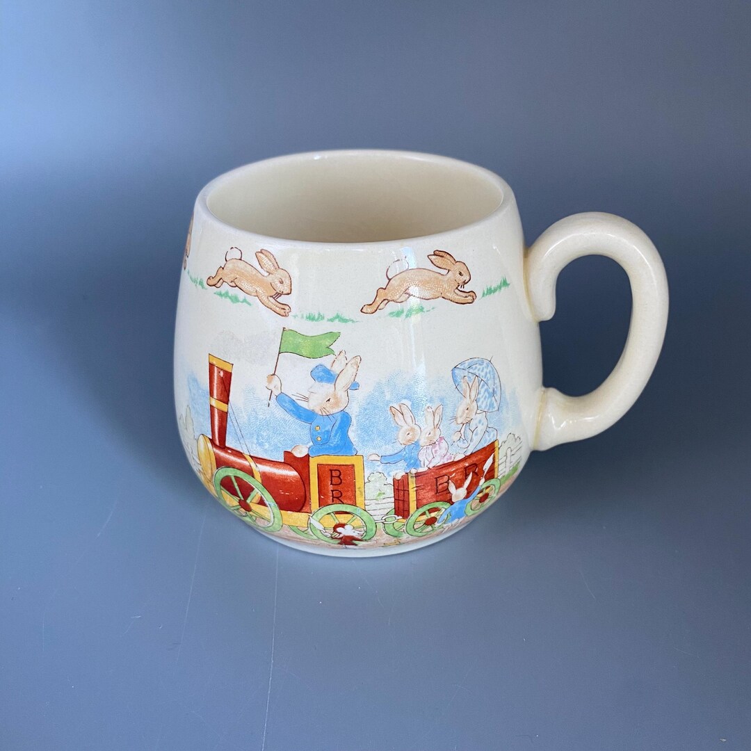 Royal Doulton Bunnykins to the Train Station Cup, Collectable Cup Circa ...