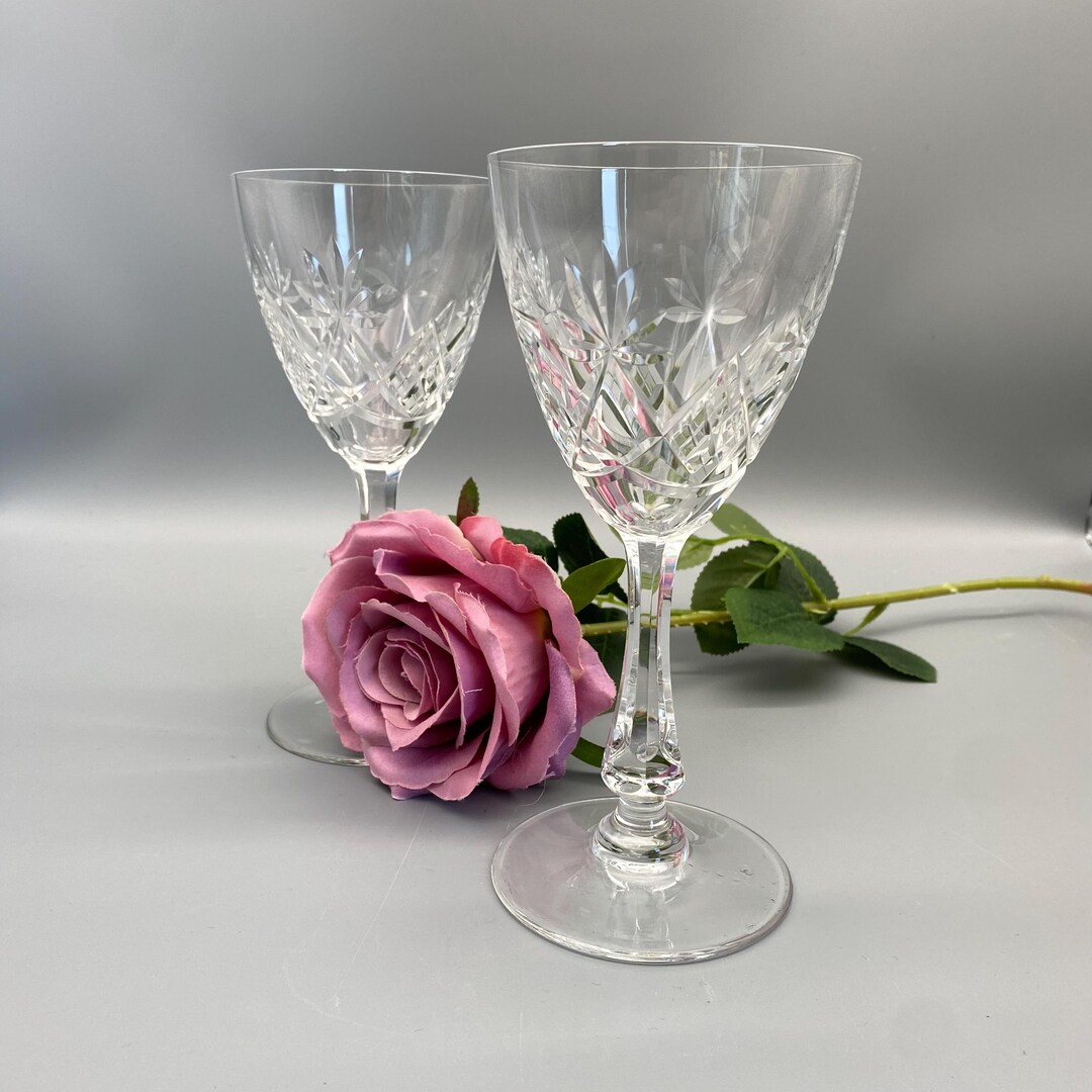 Val St Lambert Lubin Annette Red Wine Glass: Crystal Stemware, Criss ...