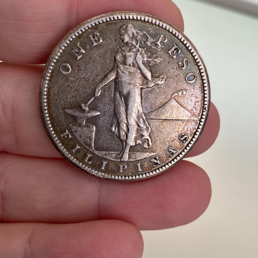 1908-S Filipinas One Peso: Vintage 80% Silver USPI Coin - Etsy
