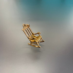 Vintage 18k Yellow Gold Rocking Chair Charm: 3D Bracelet Pendant - Etsy