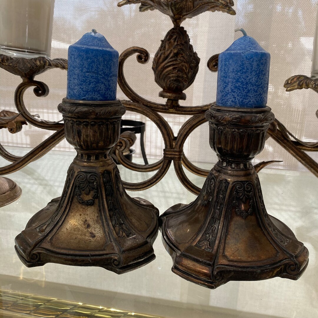 Antique Candle Holders Benedict Proctor Silver Plate 5 in Tall ...