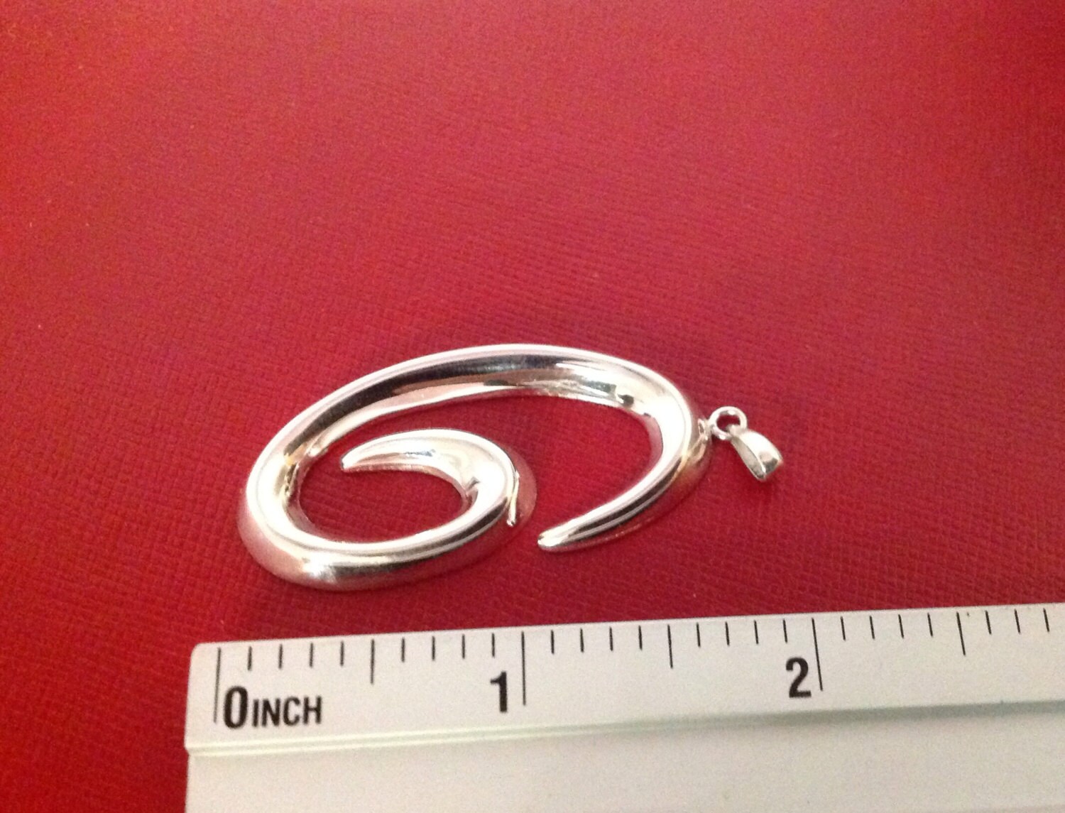 C Monogram Script Initial Letter C Pendant With High Polish - Etsy