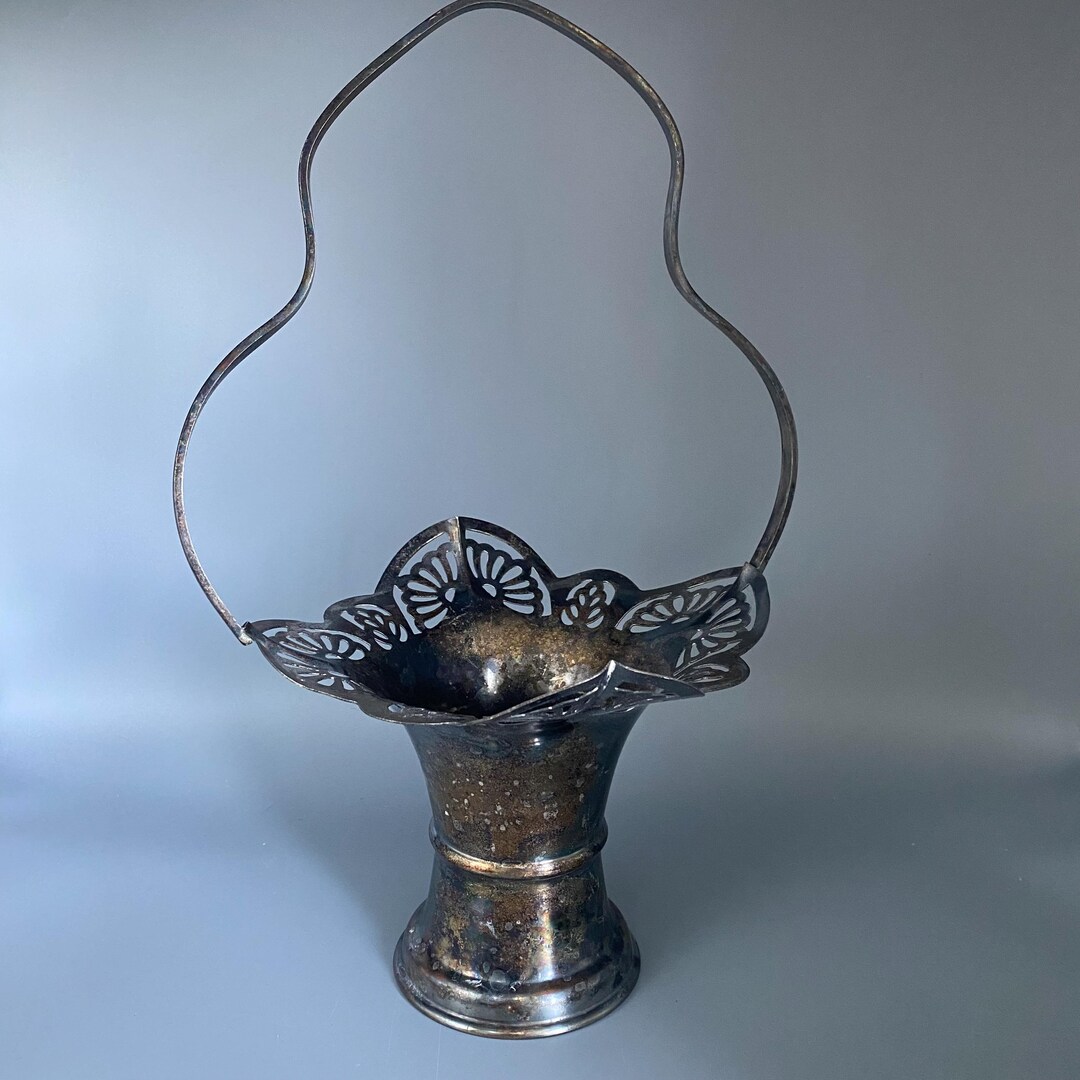 Antique Silver Plate Brides Basket: Benedict Proctor EPNS Pierced ...