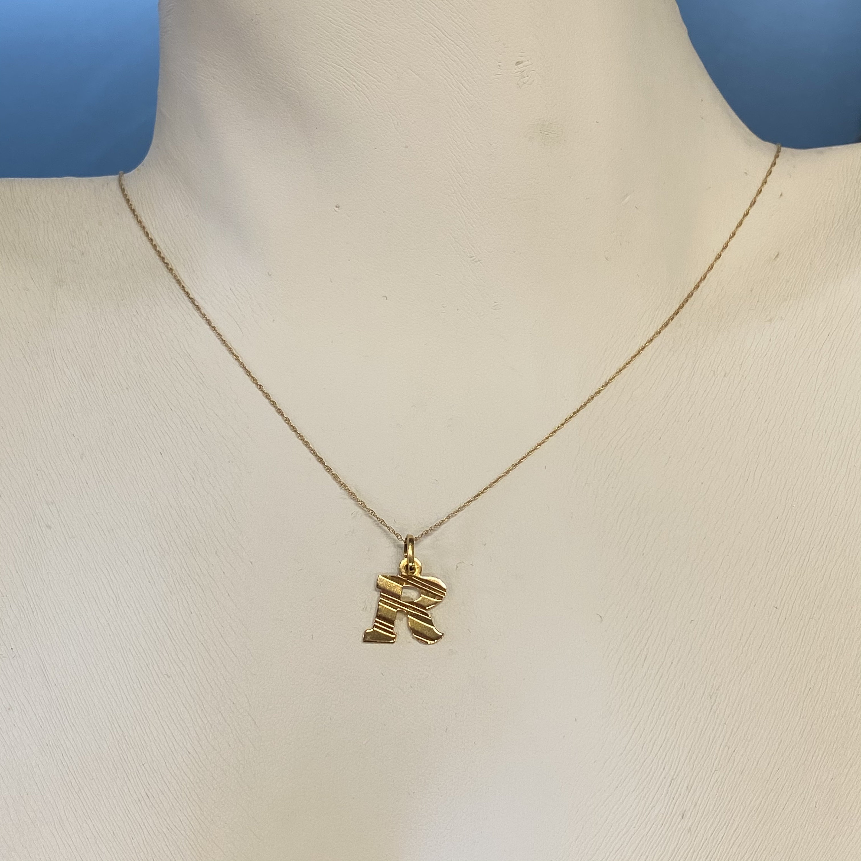 Vintage Letter R Pendant 22k Gold R Pendant R Gold Monogram - Etsy