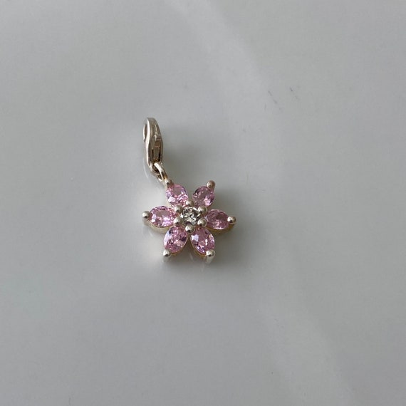 Vintage Thomas Sabo Pink Crystal Flower Charm Etsy