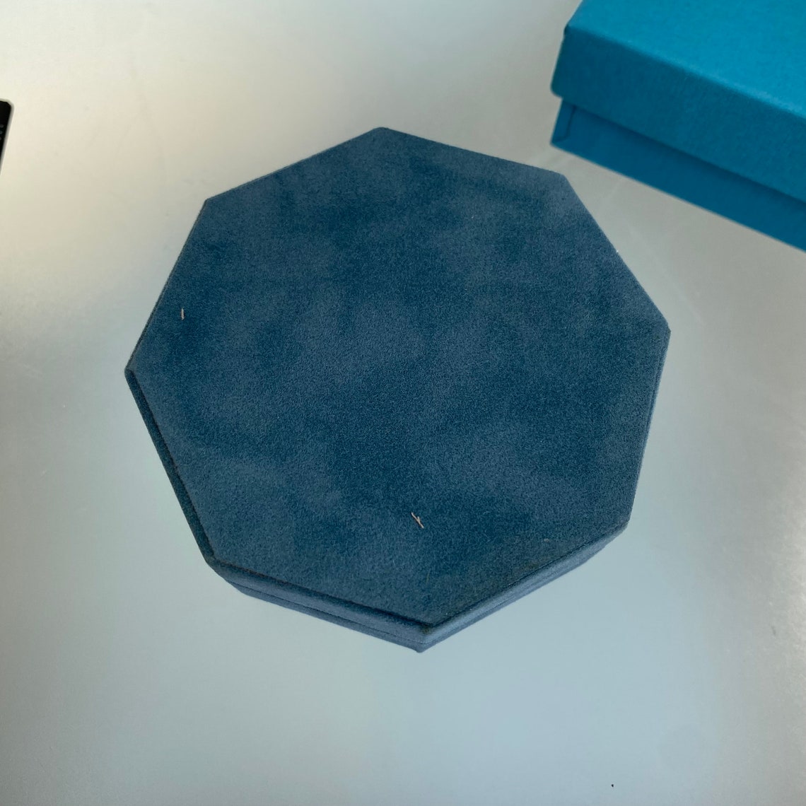Vintage Birks Pale Blue Velvet Octagon Jewelry Box With Paper Box - Etsy