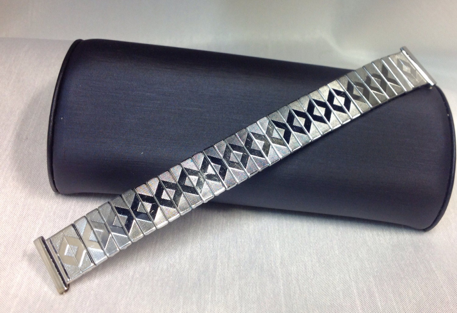 Expandable Watch Strap Silver Tone Watch Band Stainless Steel Stretch ...