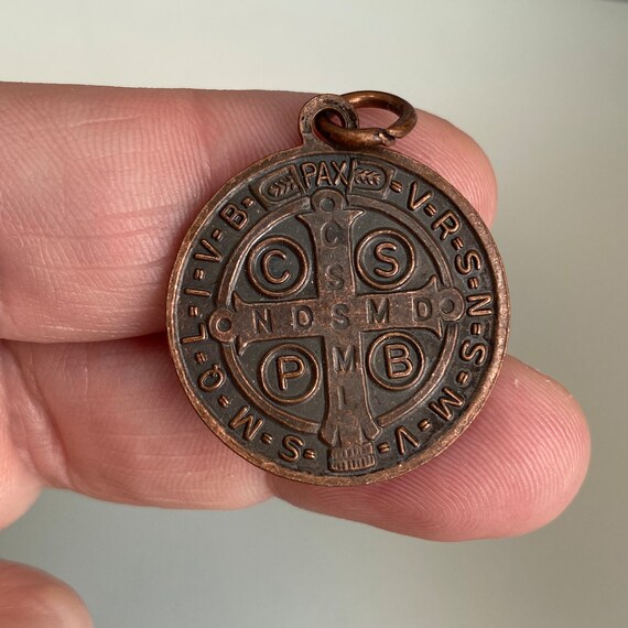 Saint Benedict Religious Antique French Catholic Copp… - Gem
