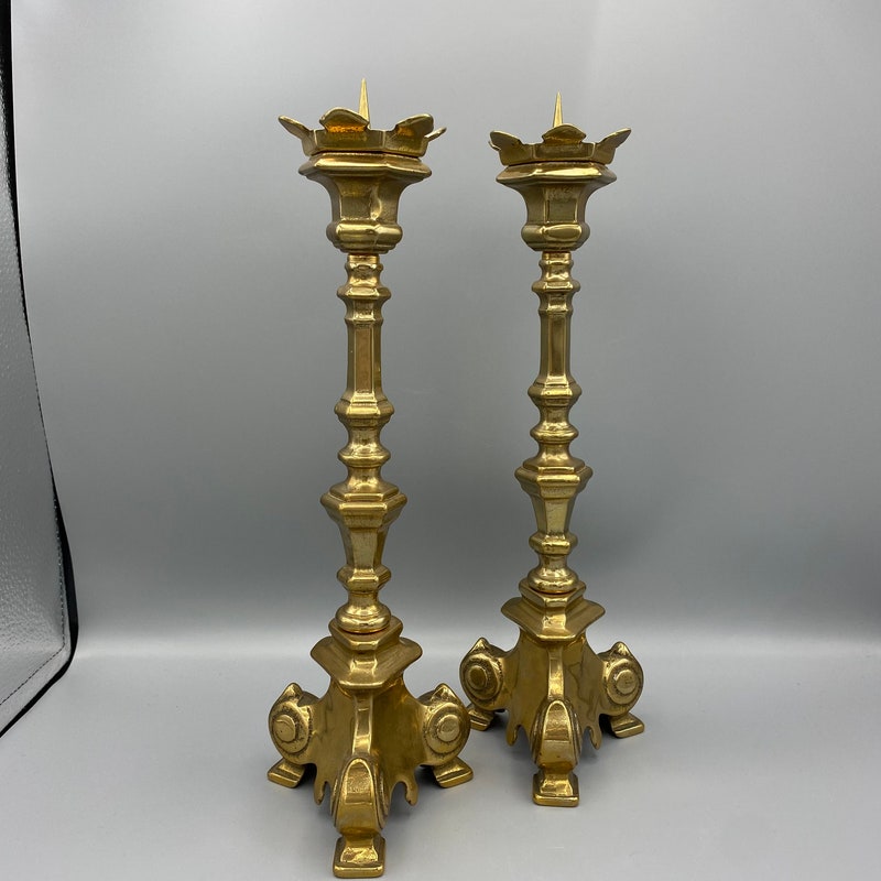 Brass Candlesticks - Etsy
