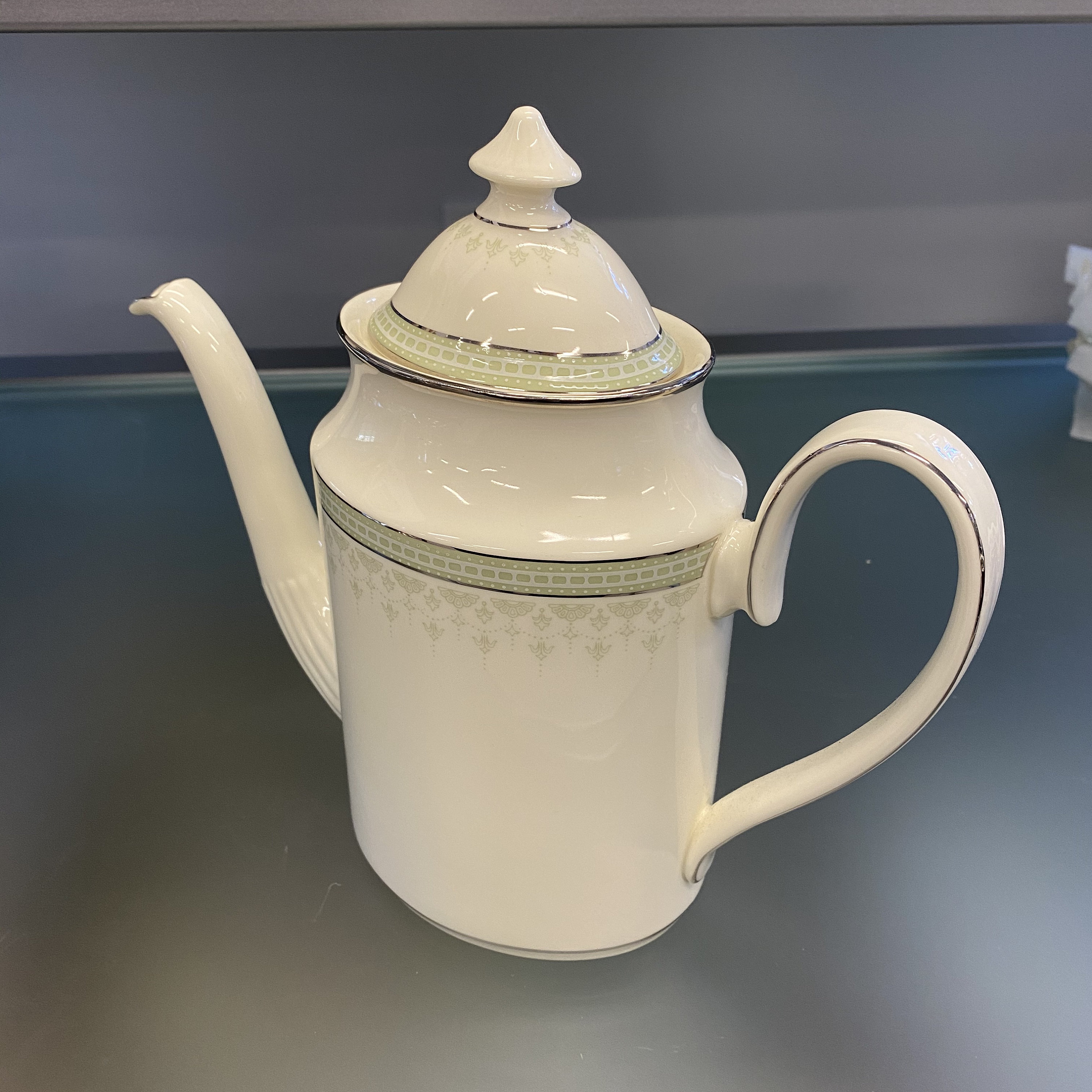 Minton Portland Pattern Coffee Pot & Lid Minton Fine Bone China Pale ...