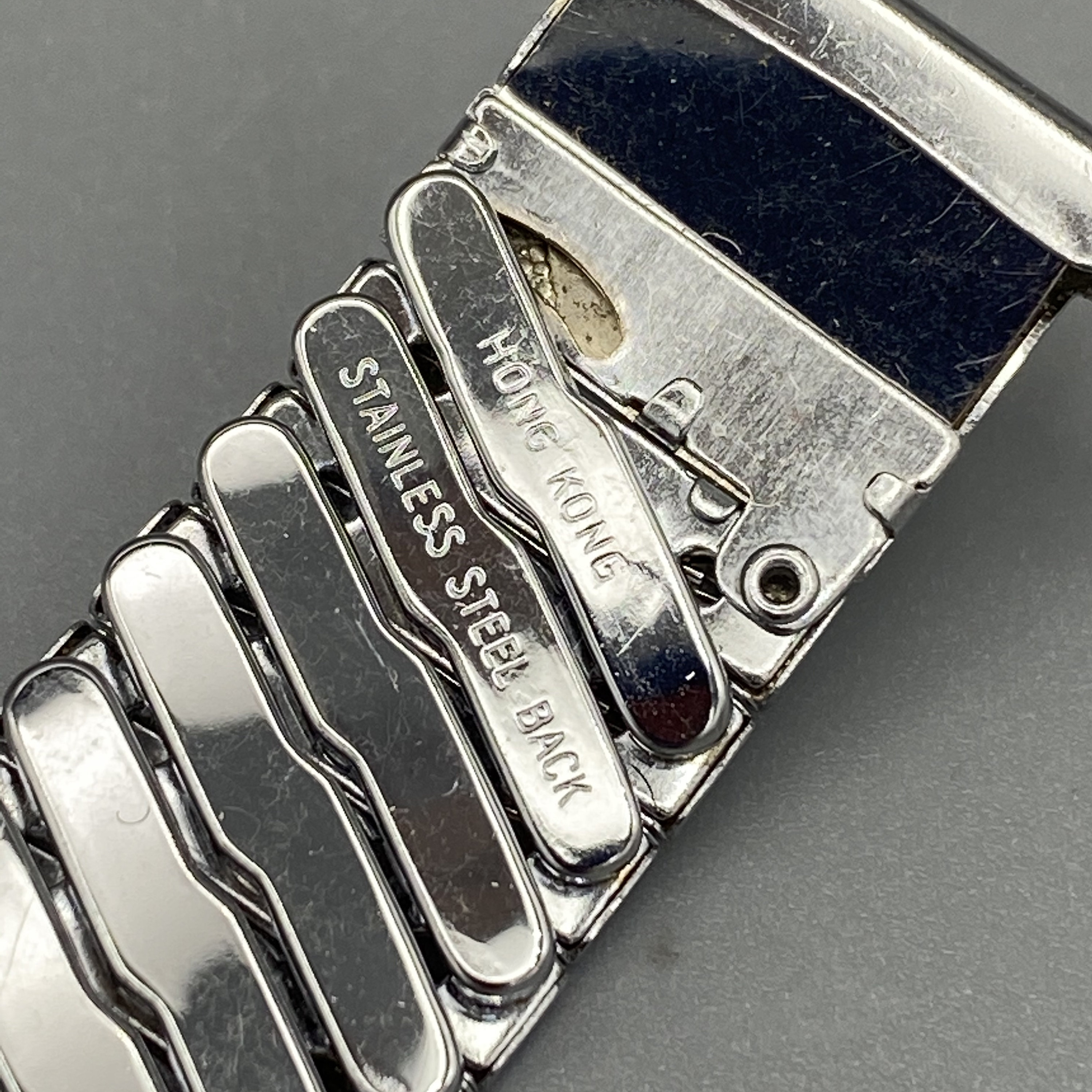 Expandable Watch Strap Silver Tone Watch Band Stainless Steel Stretch ...