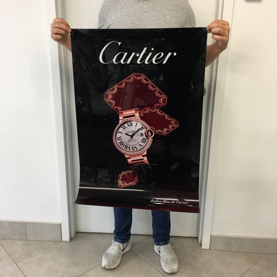 Cartier Advertising Poster Ballon Blue de Cartier Vintage | Etsy