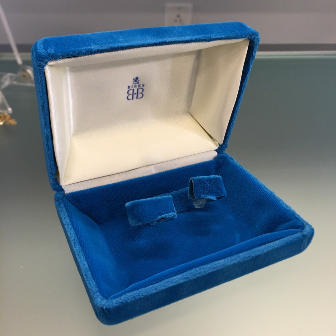 Vintage Birks Blue Velvet Watch/bracelet Box: Silk Lined Jewelry Case ...