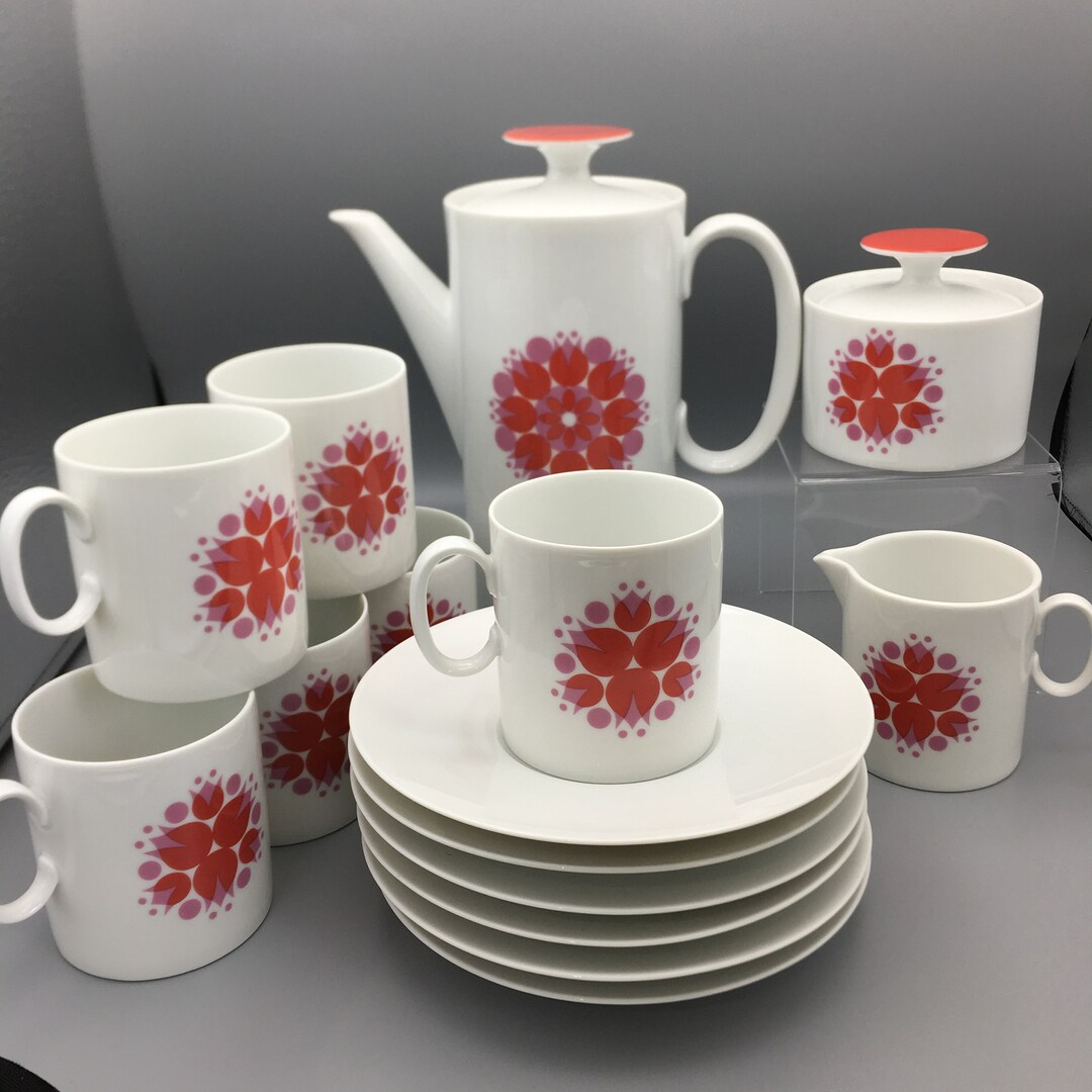 Mid-century Coffee Set THOMAS GERMANY Porcelain 15 Piece Set, Coffee ...