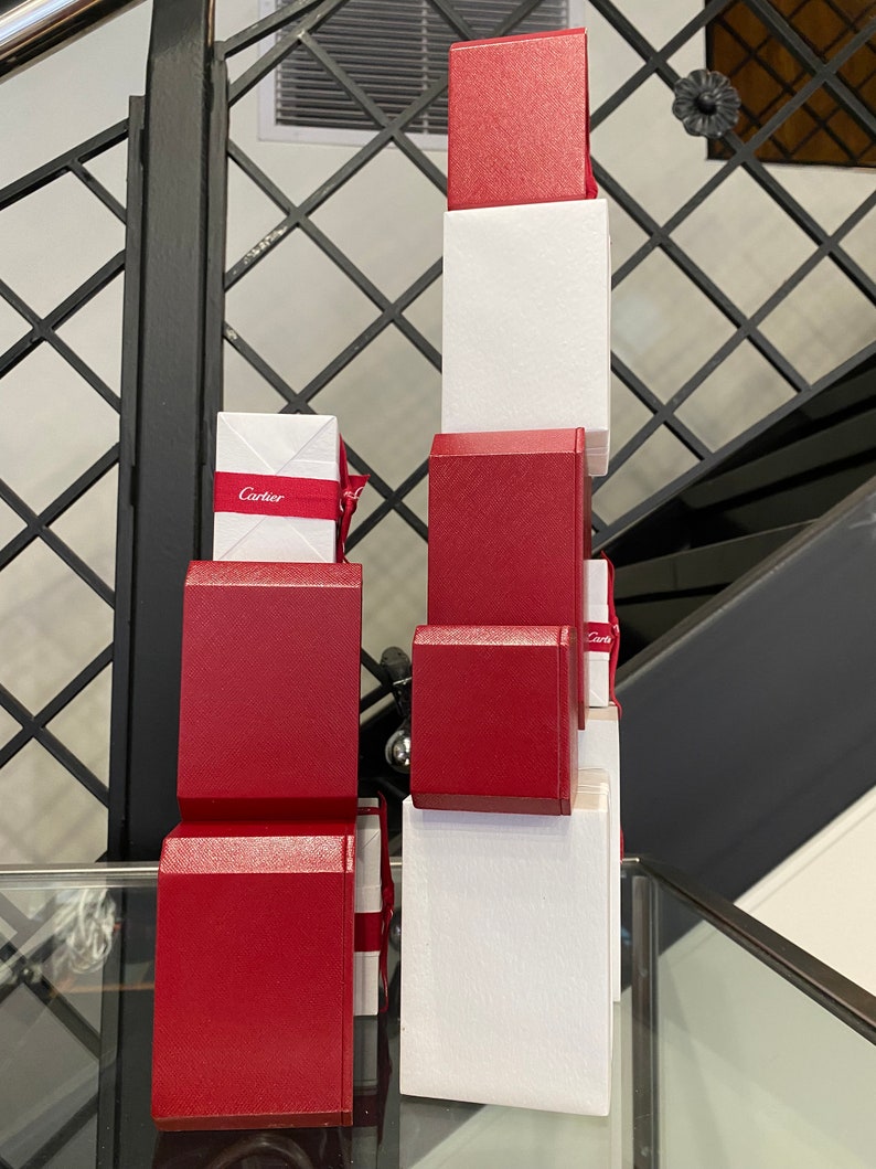 Authentic CARTIER Red & White Boxes Window Display Set - Etsy