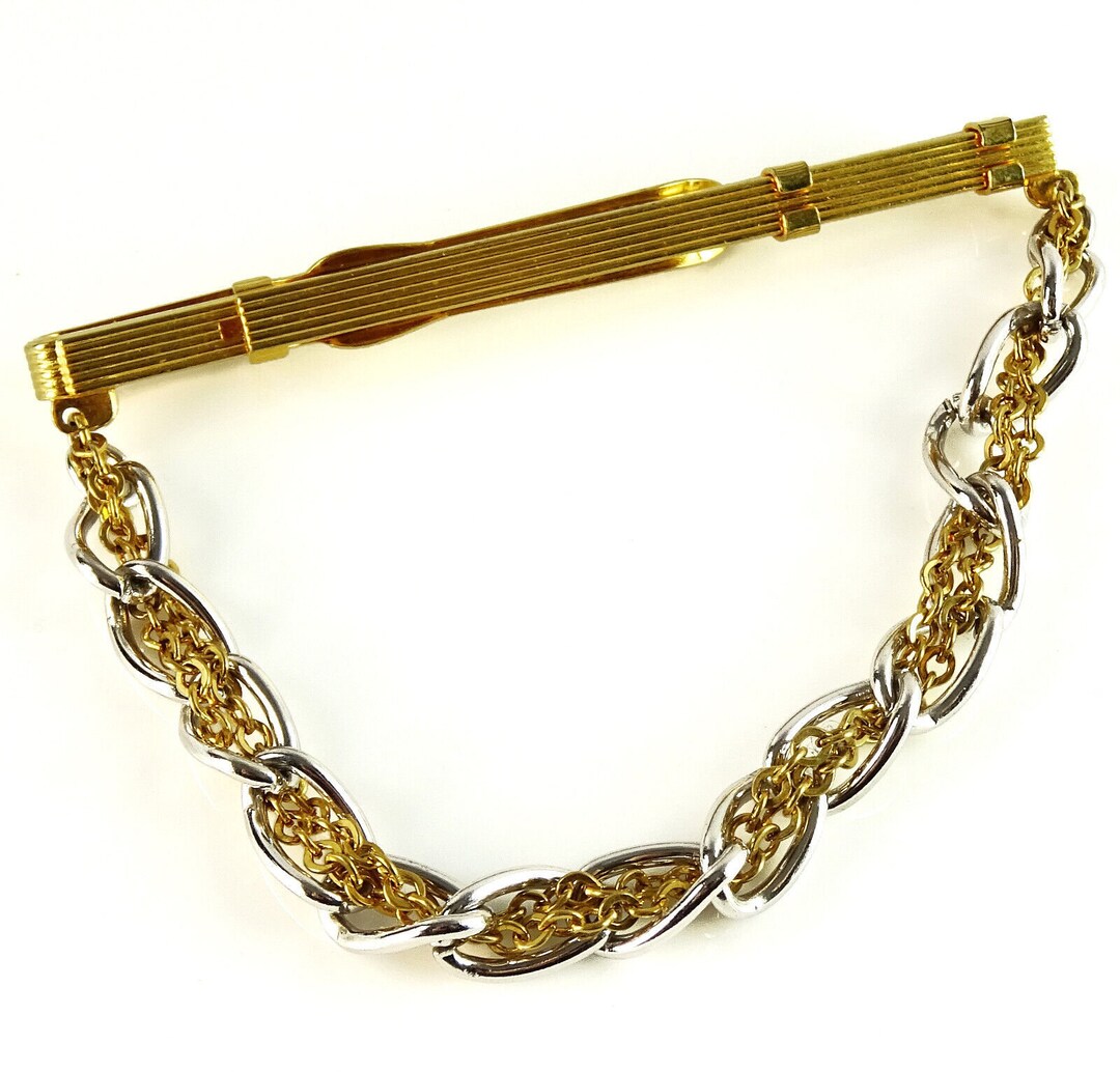Vintage Chunky Tie Chain Adjustable Width Two-tone - Etsy