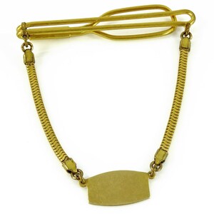 Radio Superior Vintage Tie Chain With Blank Engravable Pendant - Etsy