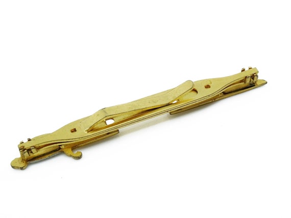 Anson Vintage 1940s 50s Sword Tie Bar Pierced Look Tw… - Gem