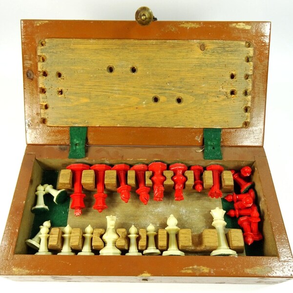 Antique Chess Set - Etsy