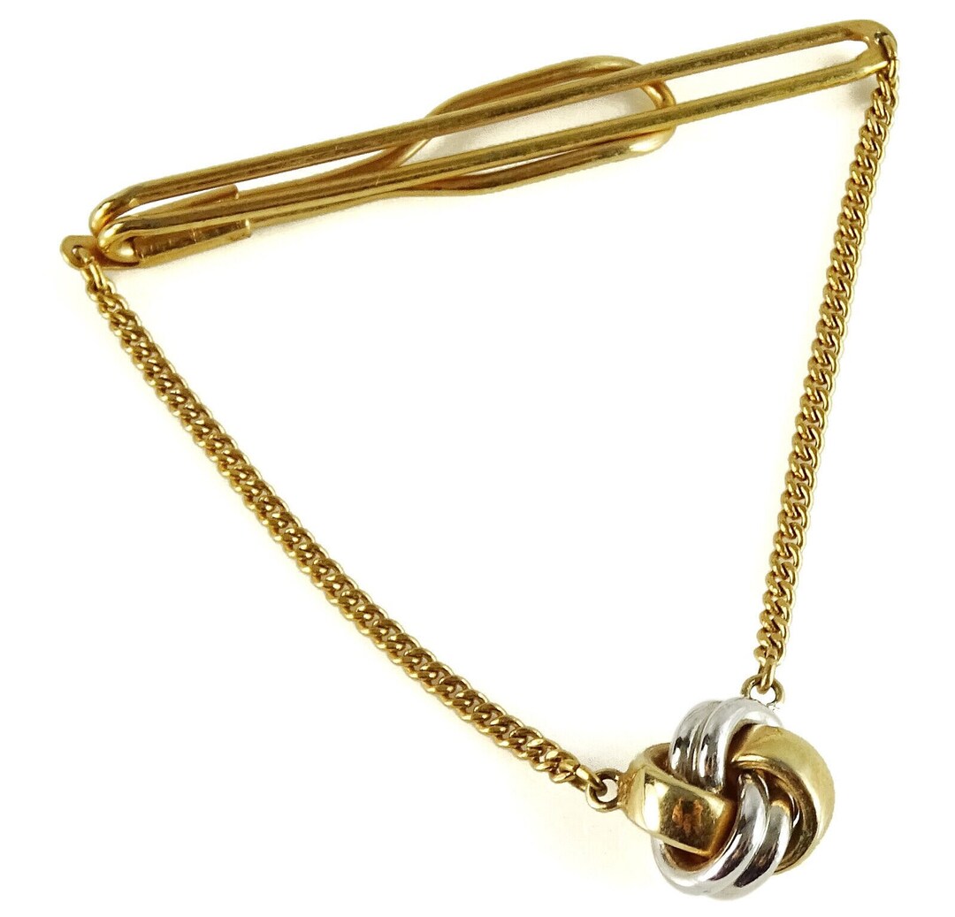 Swank Vintage Beau Knot Tie Chain 1940s 1950s Twotone - Etsy