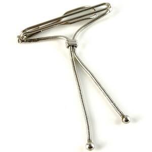 Swank Vintage Tie Chain Adjustable Lariat Style Snake Chain Silvertone ...