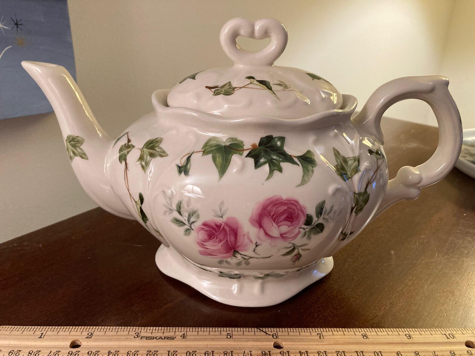 Vintage Crownford Rose & Ivy Porcelain Teapot - Made in England - Etsy
