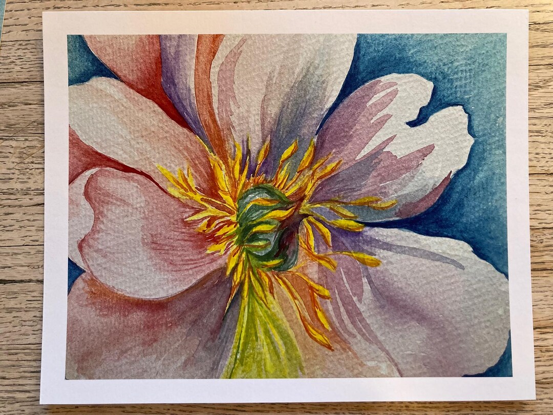 Watercolor Flower- Georgia O'keeffe Inspired Watercolor Giclee Print - Etsy