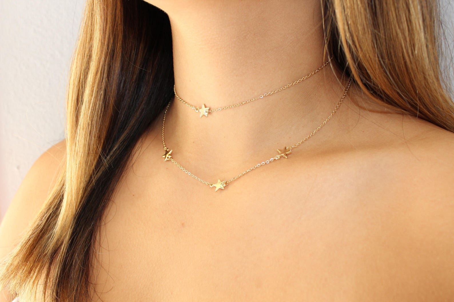 Dainty Star Choker Necklace Gold Choker/ Small Star Choker/ | Etsy