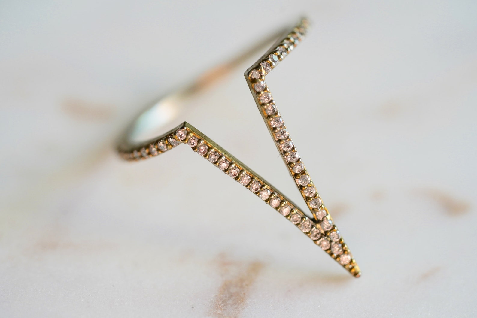 V Shaped Ring Stunning Minimal Ring/ Statement Ring/ Chevron - Etsy