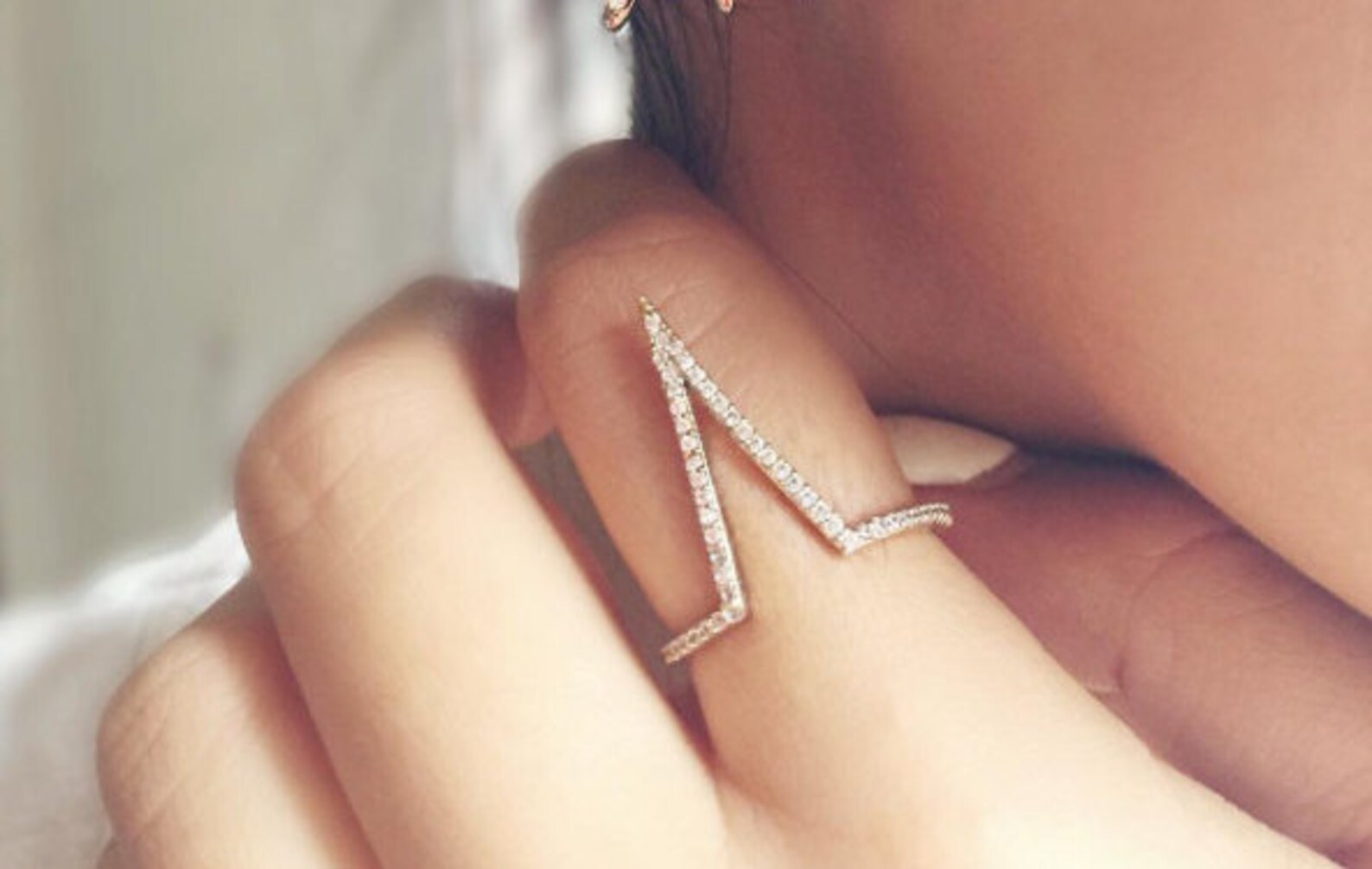 V Shaped Ring Stunning Minimal Ring/ Statement Ring/ Chevron - Etsy