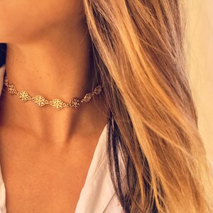 Gold Choker Necklace Dainty Choker/ Delicate Choker/ Thin Choker ...
