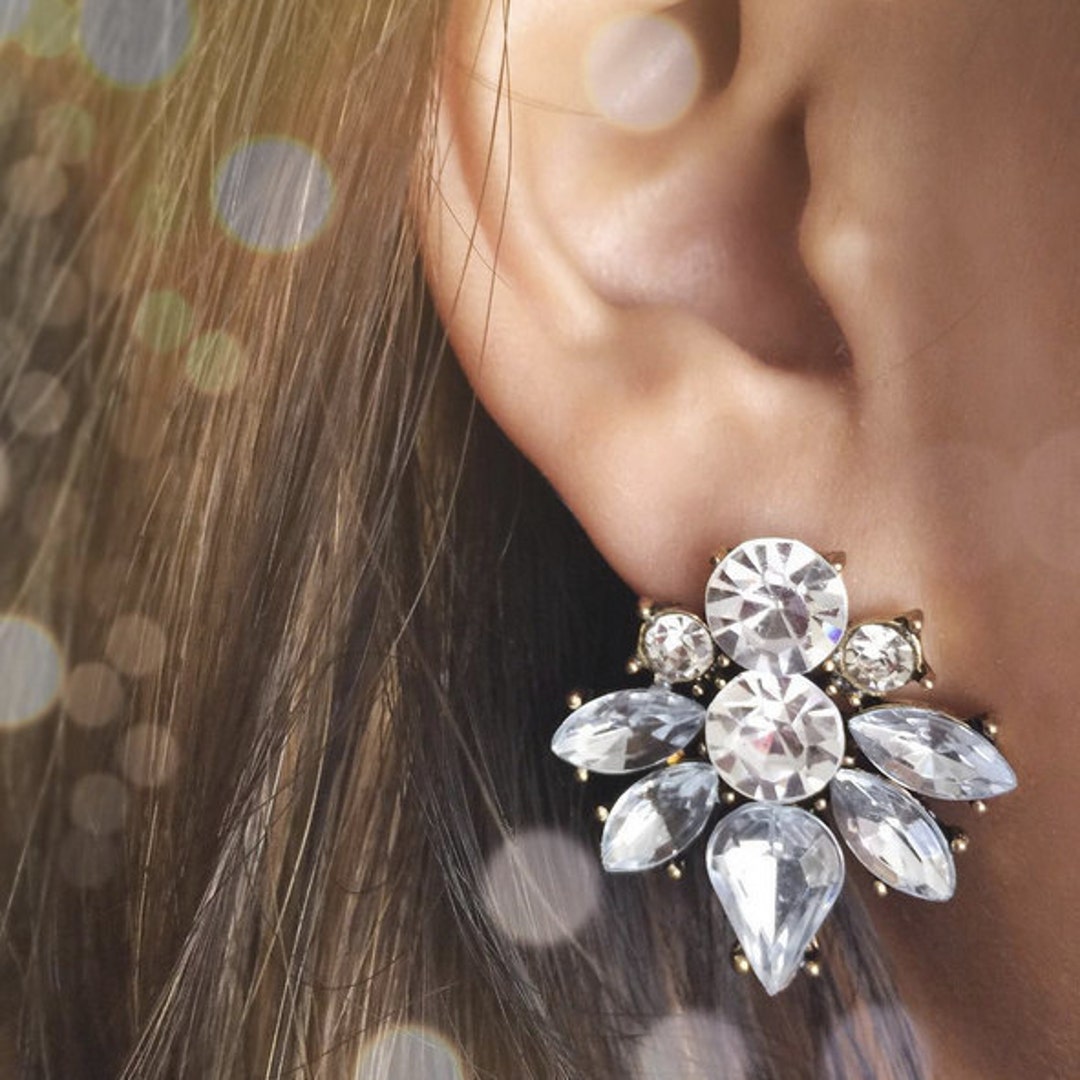 Cluster Earrings Statement Cluster Studs/ Sophisticated - Etsy